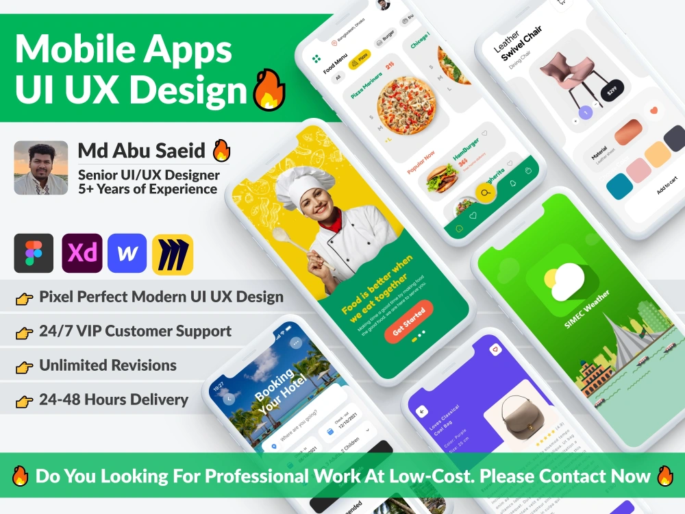 Mobile app UI UX design and prototyping for your business in 24 hours ...
