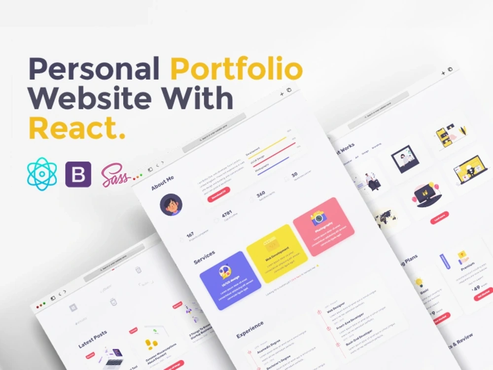 Modern Portfolio Website with React JS and Front End Developer React Expert | Upwork
