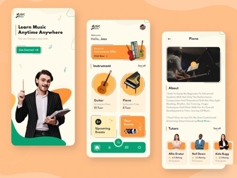 A fully developed music learning app, website, song learning app | Upwork