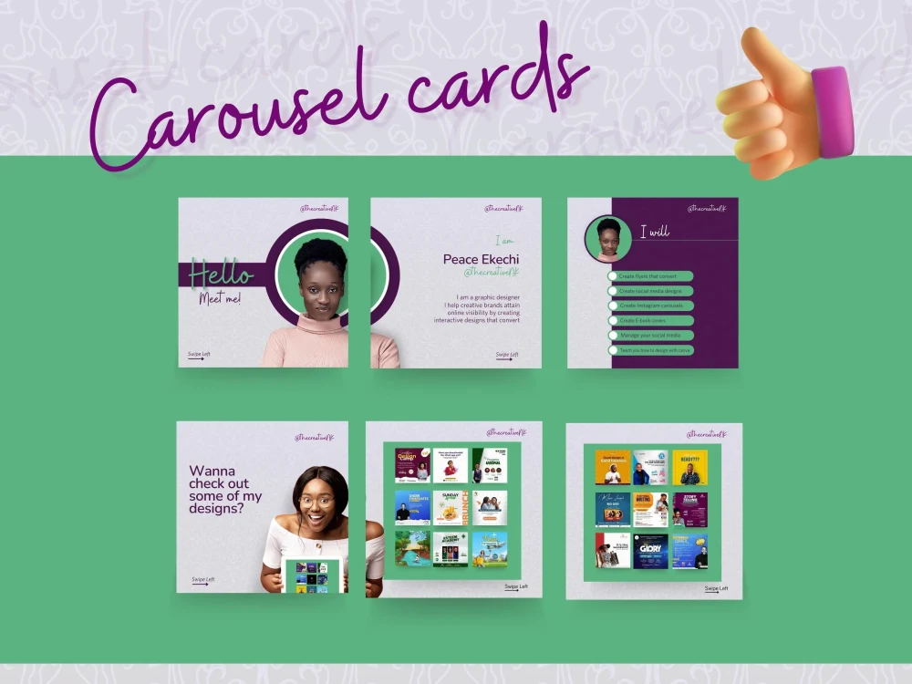 An amazingly interactive carousel design for your Instagram page | Upwork