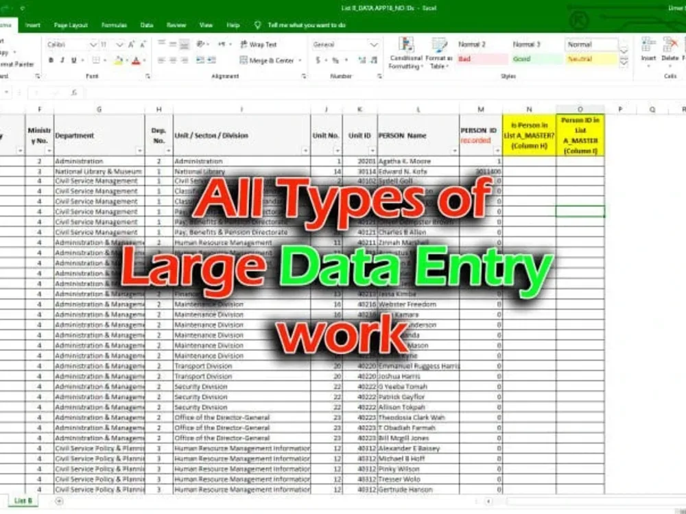 Accurate data entry, typing, and PDF conversion into MS Excel & MS Word ...