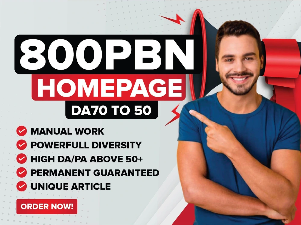 800 PBN homepage dofollow SEO backlinks private blog network | Upwork