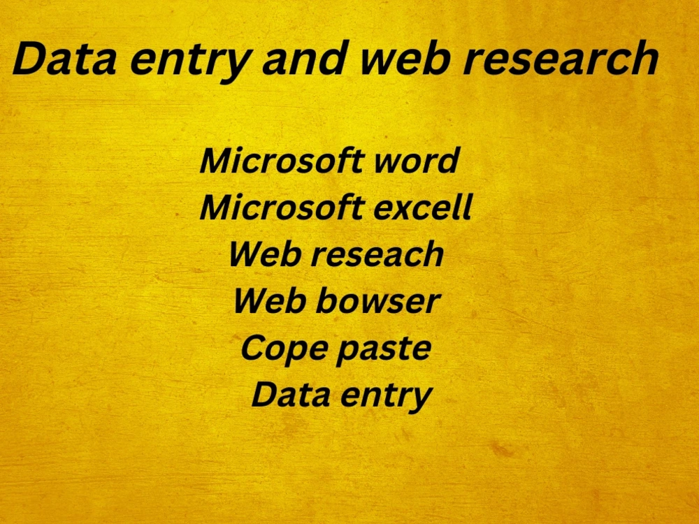 Data entry and web research service | Upwork