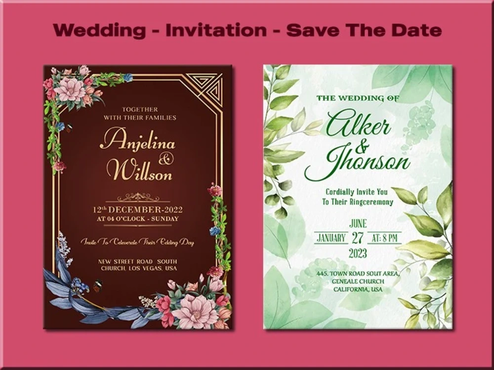 Digital Wedding Invitation Card Design. | Upwork