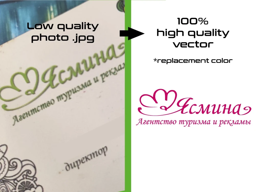 An excellent vector copy of your logo with all necessary source files ...