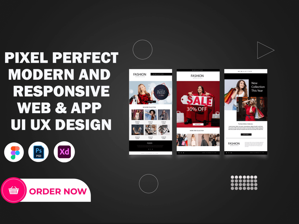 Pixel Perfect, Modern, Minimal and Responsive Website and App Ui UX Design | Upwork