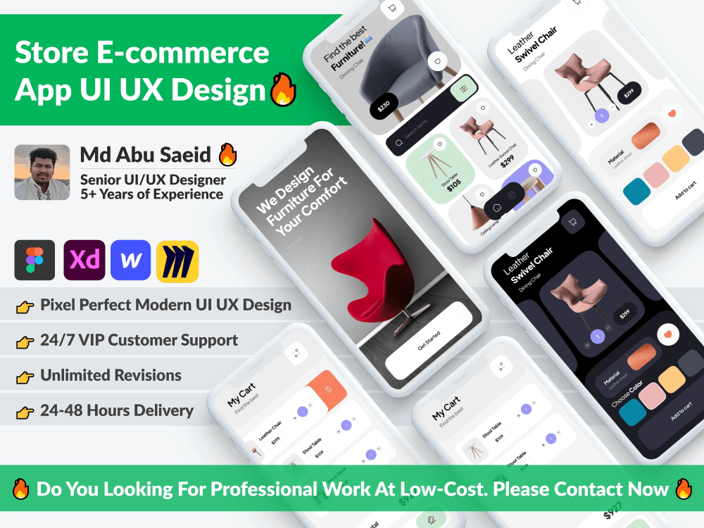 Store eCommerce mobile app UI UX design for your business in 24 hours ...