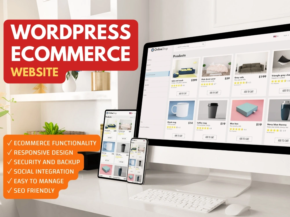 A WordPress website | Ecommerce store using WooCommerce | Upwork