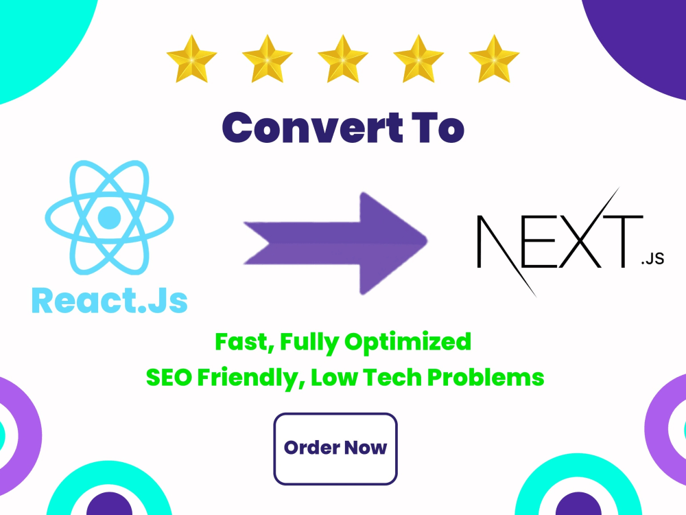 Converted Website from React Js or any design to Next Js | Upwork