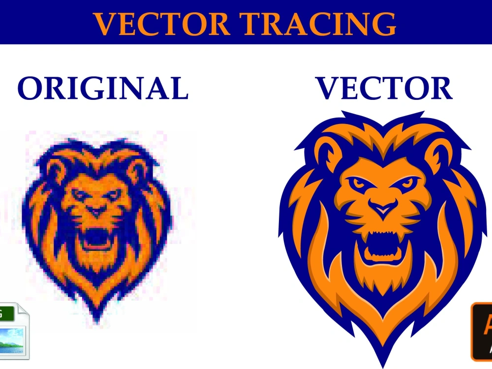 Vector tracing of logo and image to Ai, EPS, SVG, PDF, and transparent ...