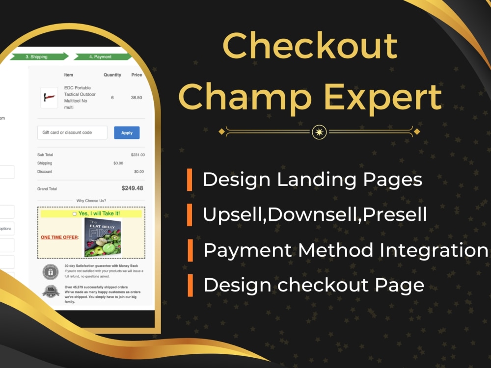Checkout champ landing pages and Woocommerce integrations | Upwork