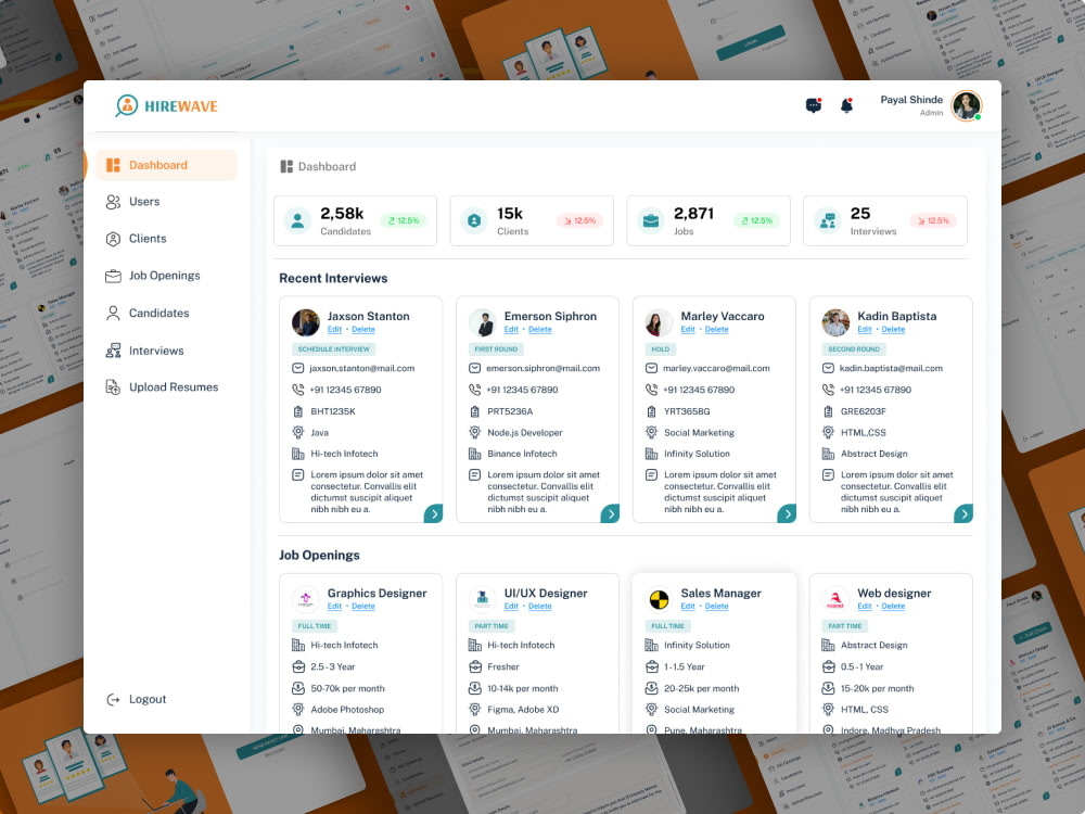 Modern saas, CRM, webapp and dashboard UI UX design in figma | Upwork