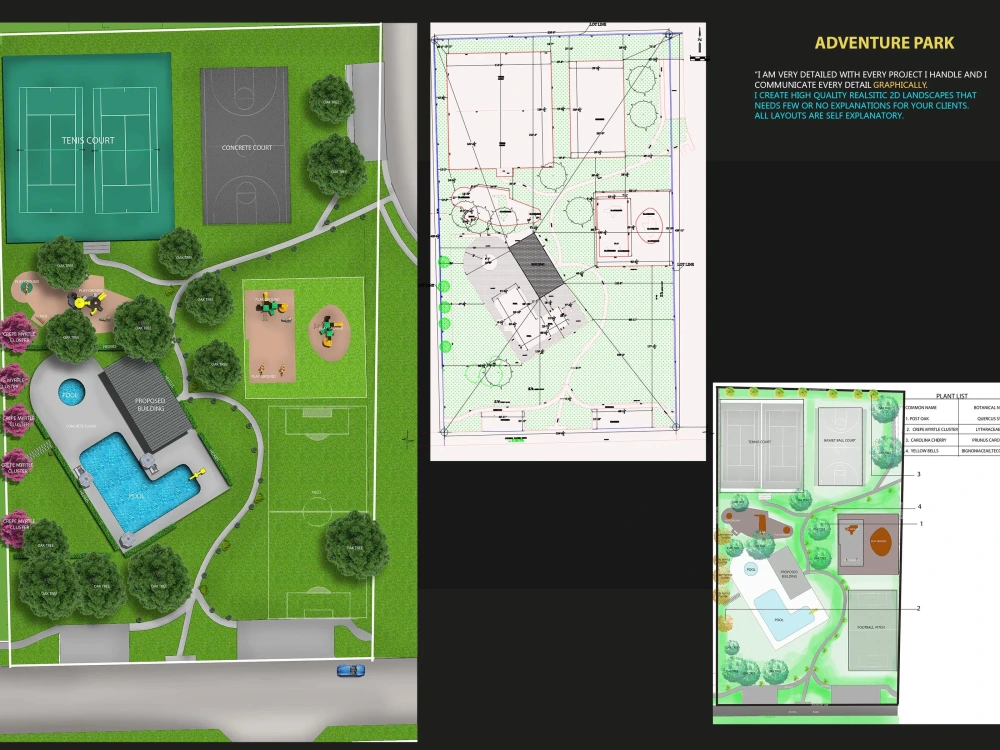 A fantastic detailed master plan, site plan and landscape design | Upwork