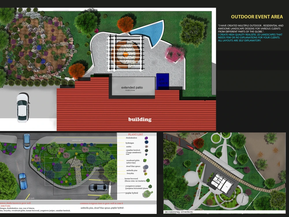 A fantastic detailed master plan, site plan and landscape design | Upwork