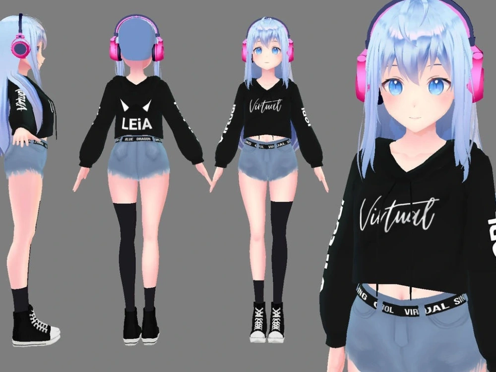 2d vtuber modeling,facerig,live2d model for anime character and ...