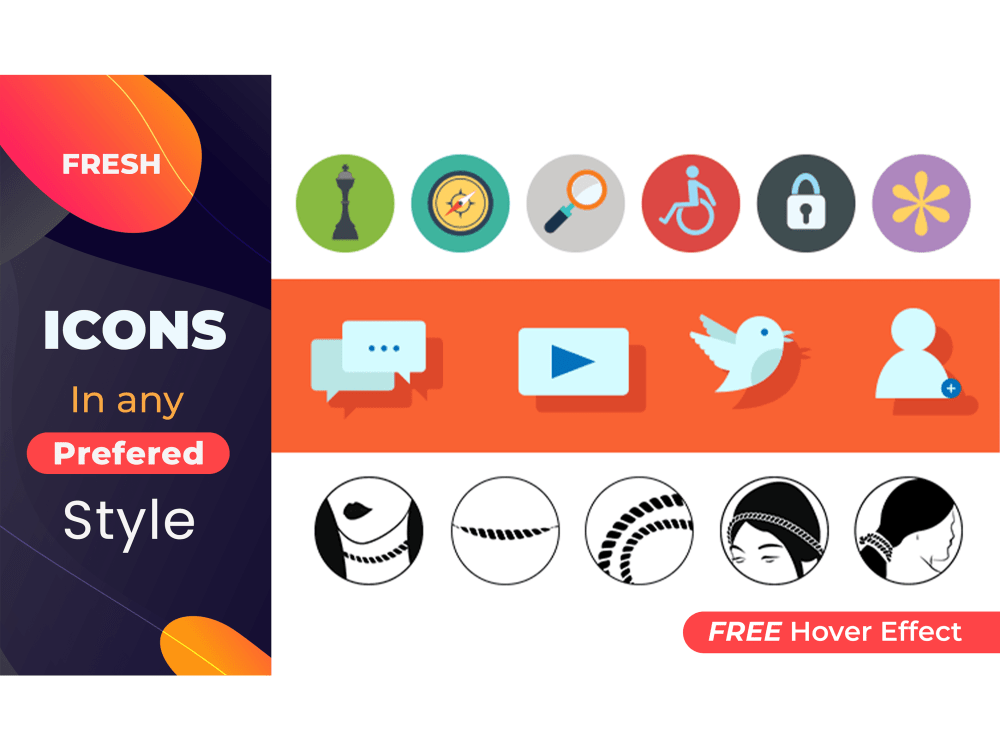Crisp line icons pack, modern and unique custom icon set | Upwork