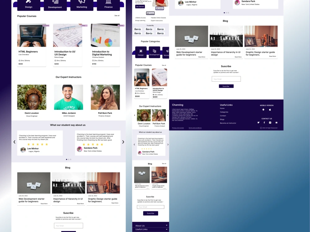 An amazing Interactive and responsive landing page | Upwork