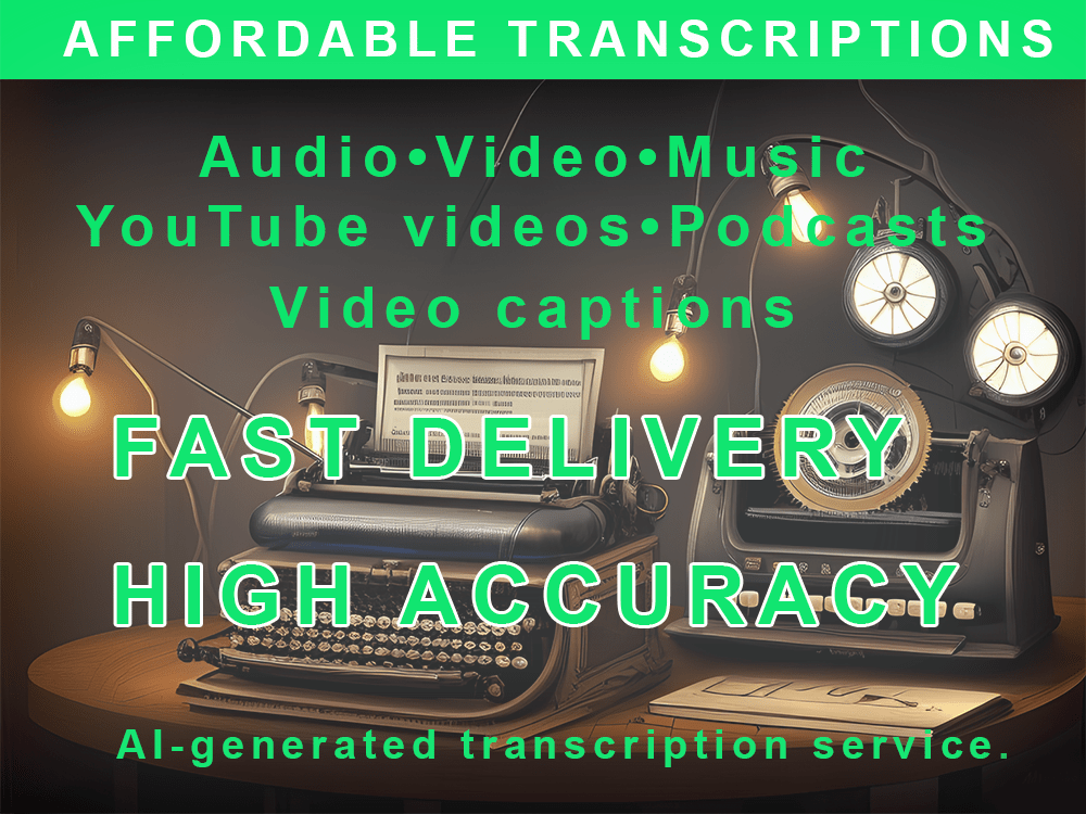 AI-generated affordable fastest transcription services | Upwork
