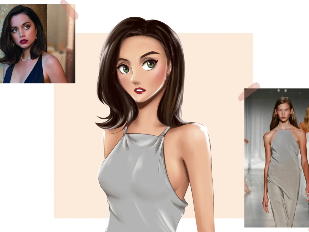 A custom portrait in semi-realistic cartoon style | Upwork