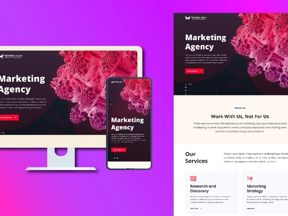 A complete Landing Page Design that will make the user stop and scroll ...