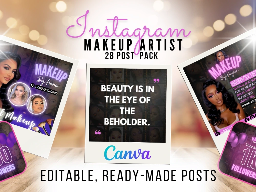 A ready-made, editable social media Canva template for instagram ...