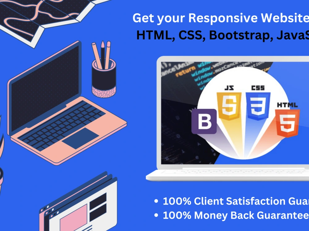 Responsive web pages using HTML, CSS, Bootstrap and JavaScript | Upwork Responsive web pages using HTML, CSS, Bootstrap and JavaScript | Upwork