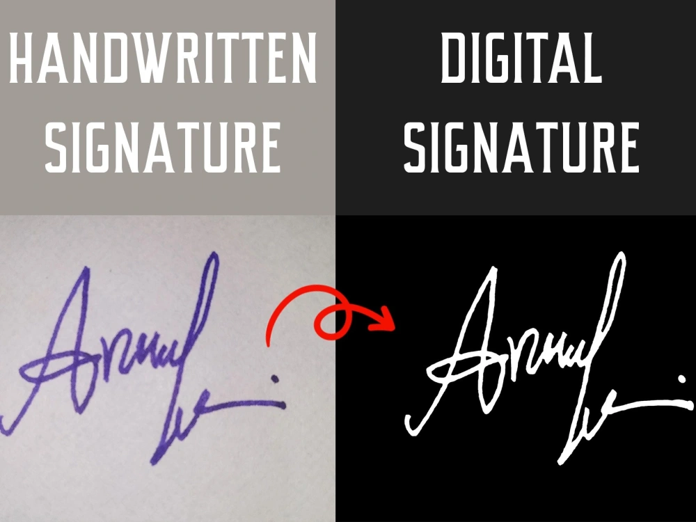 A converted digital signature from your handwritten signature | Upwork