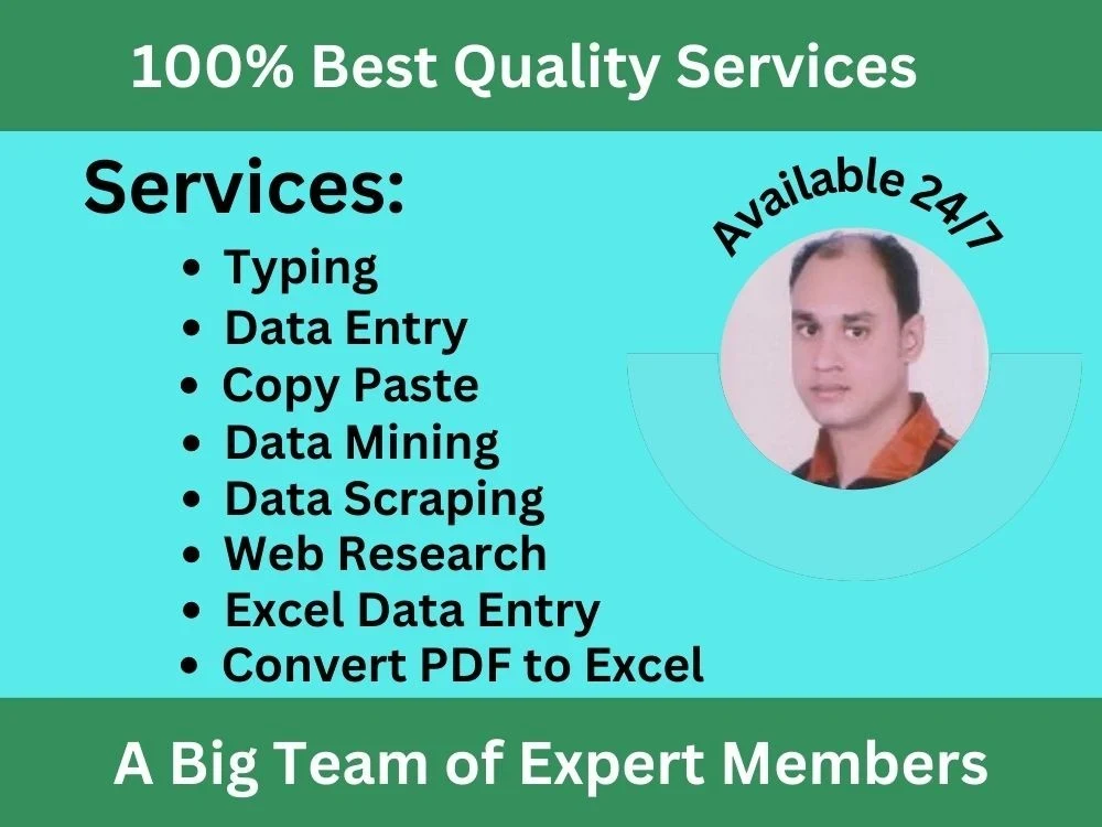 Fast excel data entry, copy paste, typing, virtual assistant and data entry | Upwork