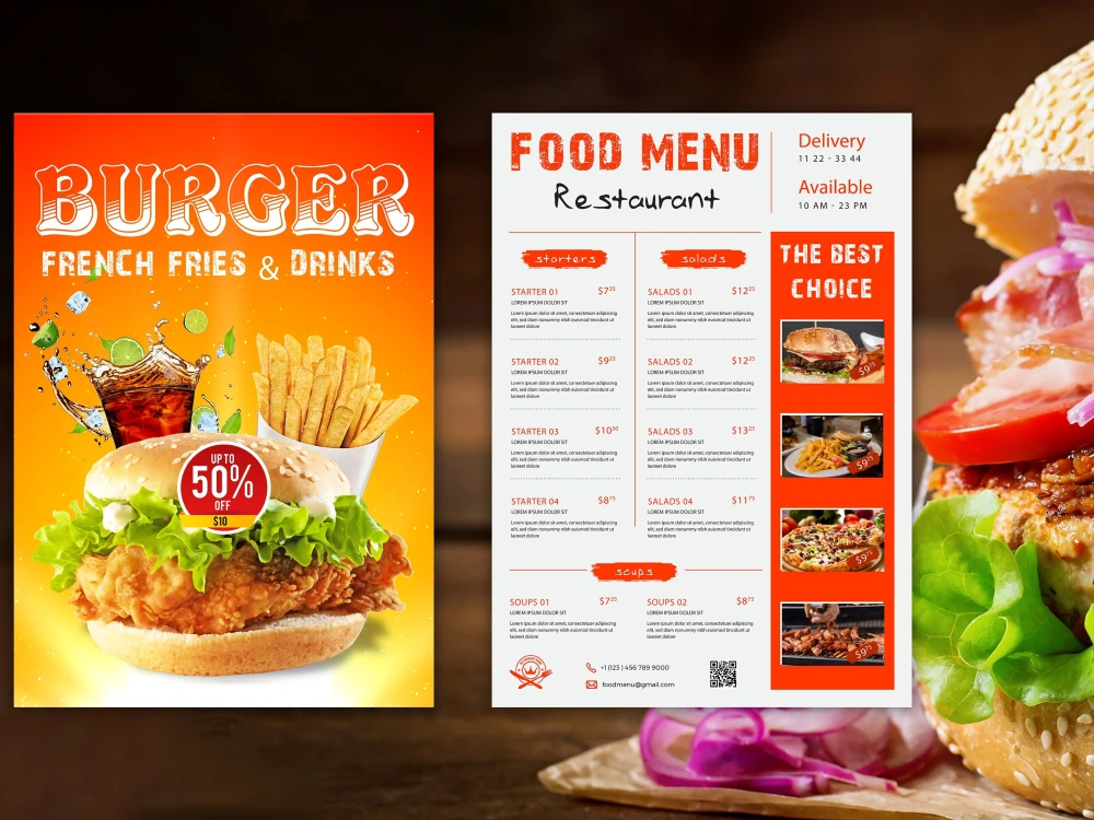 Menu design, food menu, price list, restaurant menu design | Upwork