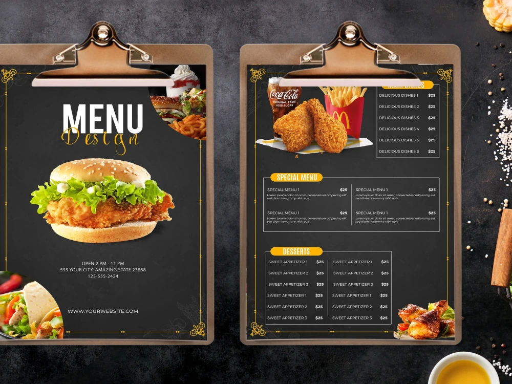 Menu design, food menu, price list, restaurant menu design | Upwork