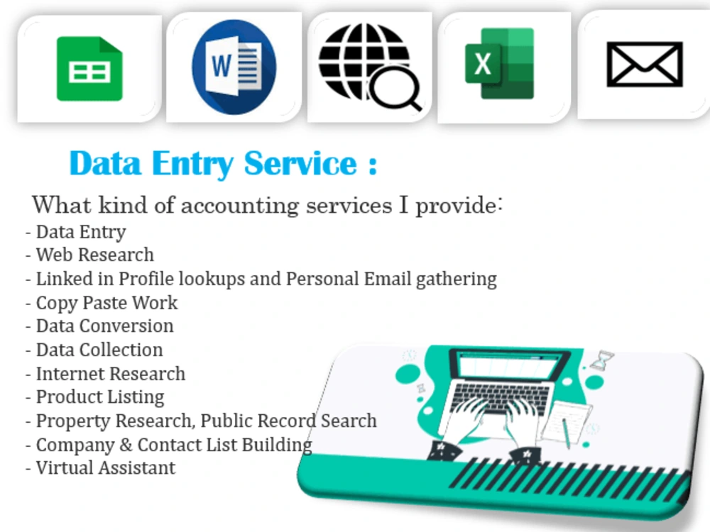 Professional & Quick Data Entry Services & Web Research with 100% ...