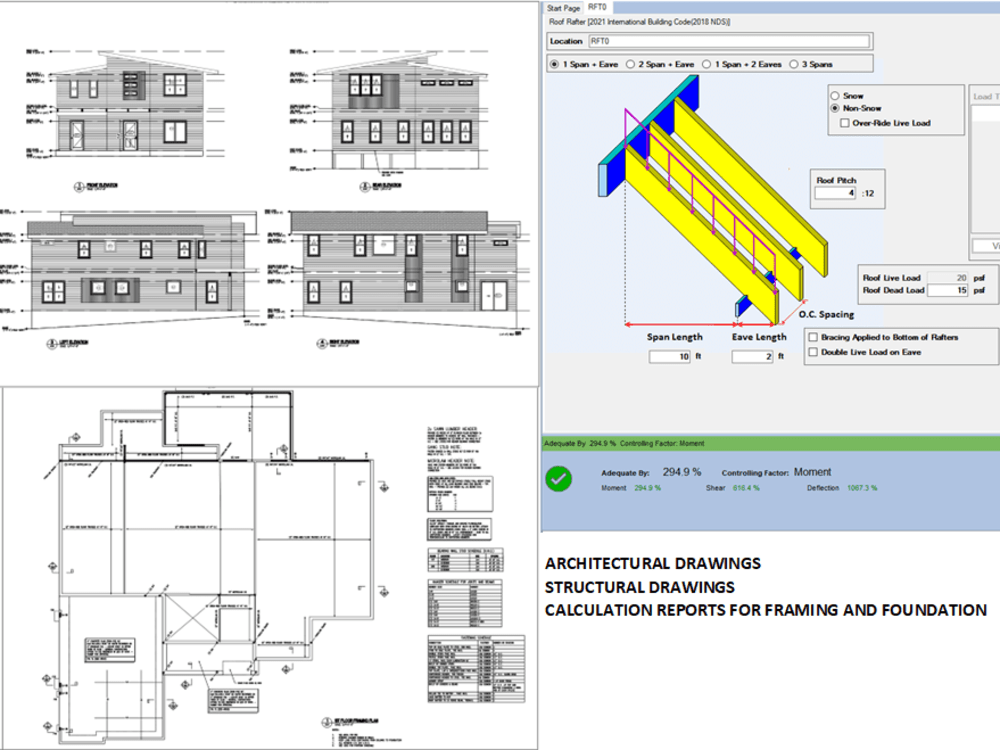 A complete set of architectural and structural drawings for your ...
