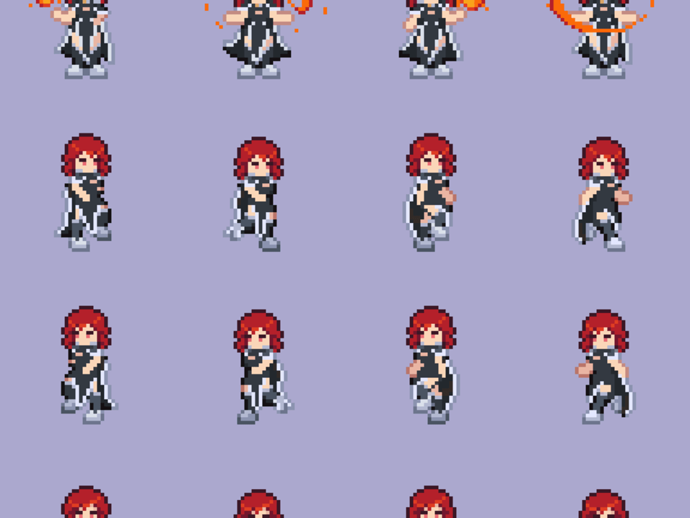 Professional pixel art character spritesheet with animations | Upwork
