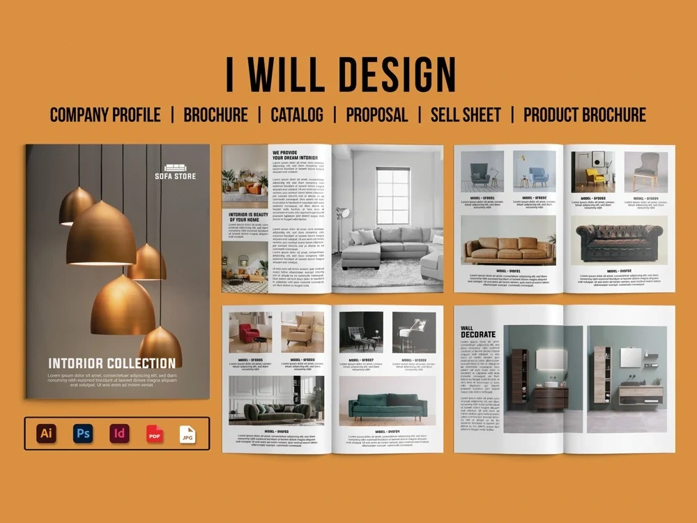A product catalog brochure sell sheet line sheet digital lookbook ...