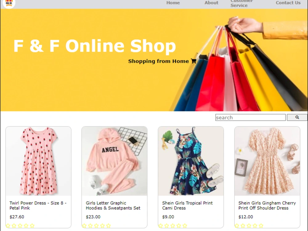 An Online Shopping Website Front end Design | Upwork