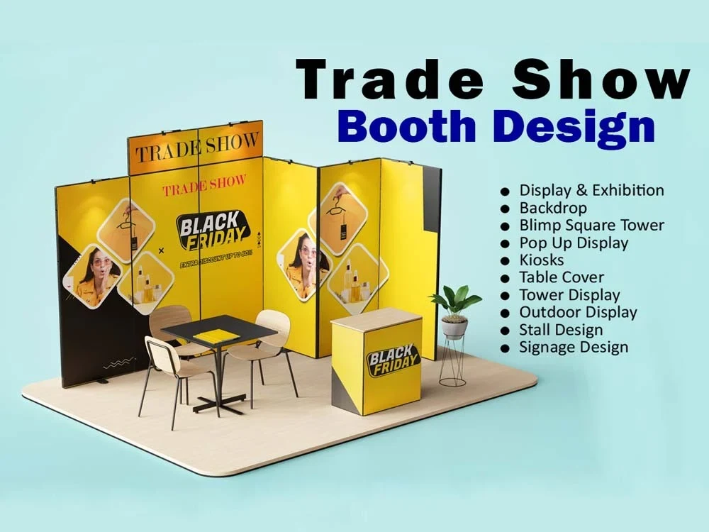 Trade show booth and backdrop for your exhibition | Upwork