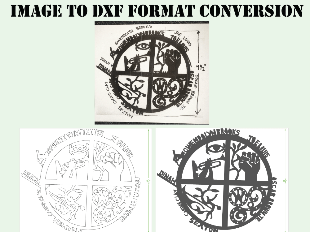 DXF Files of logos and designs of images for laser cutting | Upwork