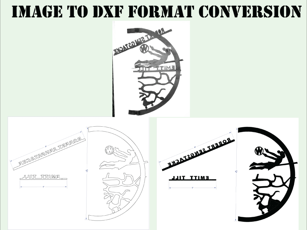 DXF Files of logos and designs of images for laser cutting | Upwork