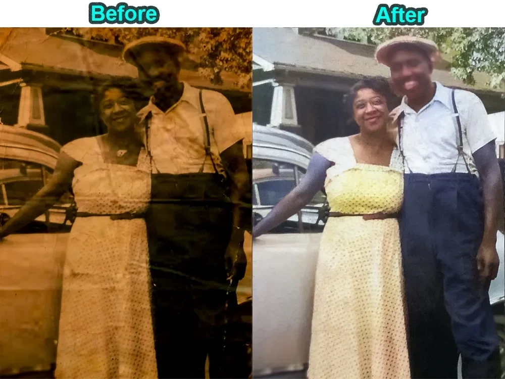 Old & damaged photo repaired, image restoration, fix & cleanup old ...