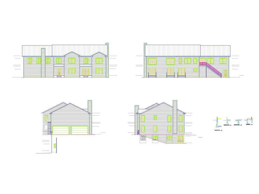 A complete Autocad drawings, Floor plans, Elevation, section | Upwork