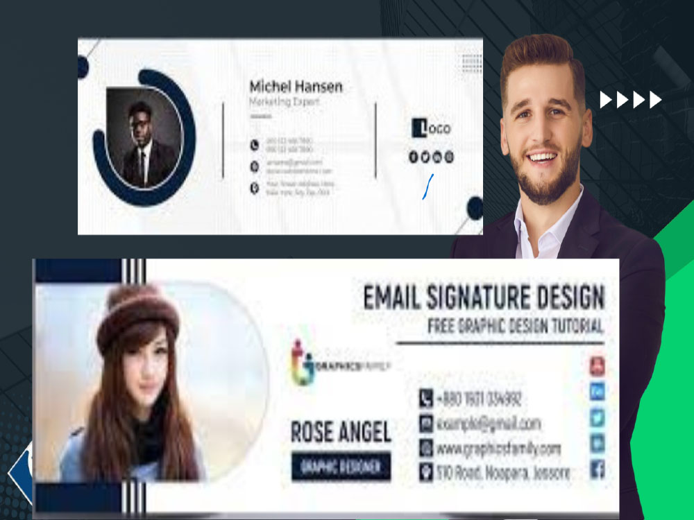 Create clickable HTML email signature | Upwork