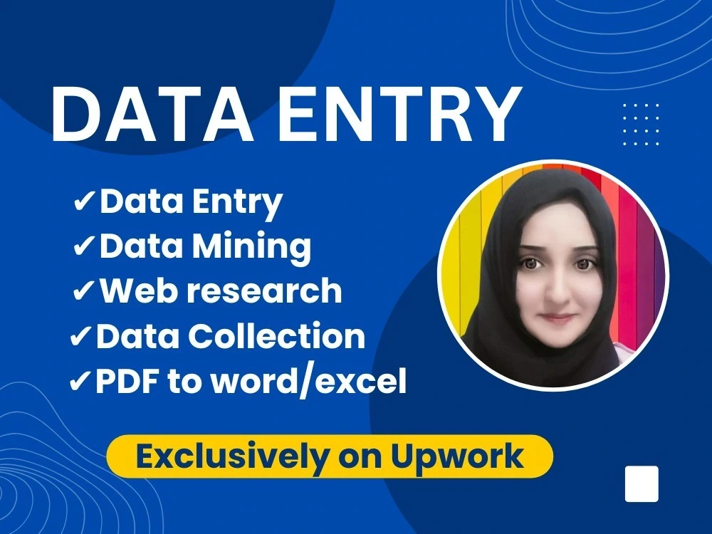 Data Entry, Data Mining, Web Research, Pdf conversion to word or excel. | Upwork