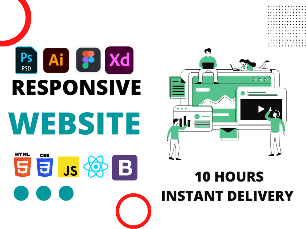 A fully responsive website using react and react bootstrap | Upwork