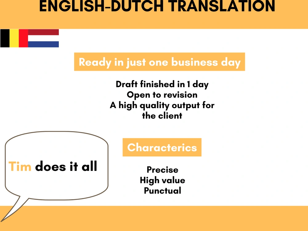 An excellent English-Dutch translation | Upwork