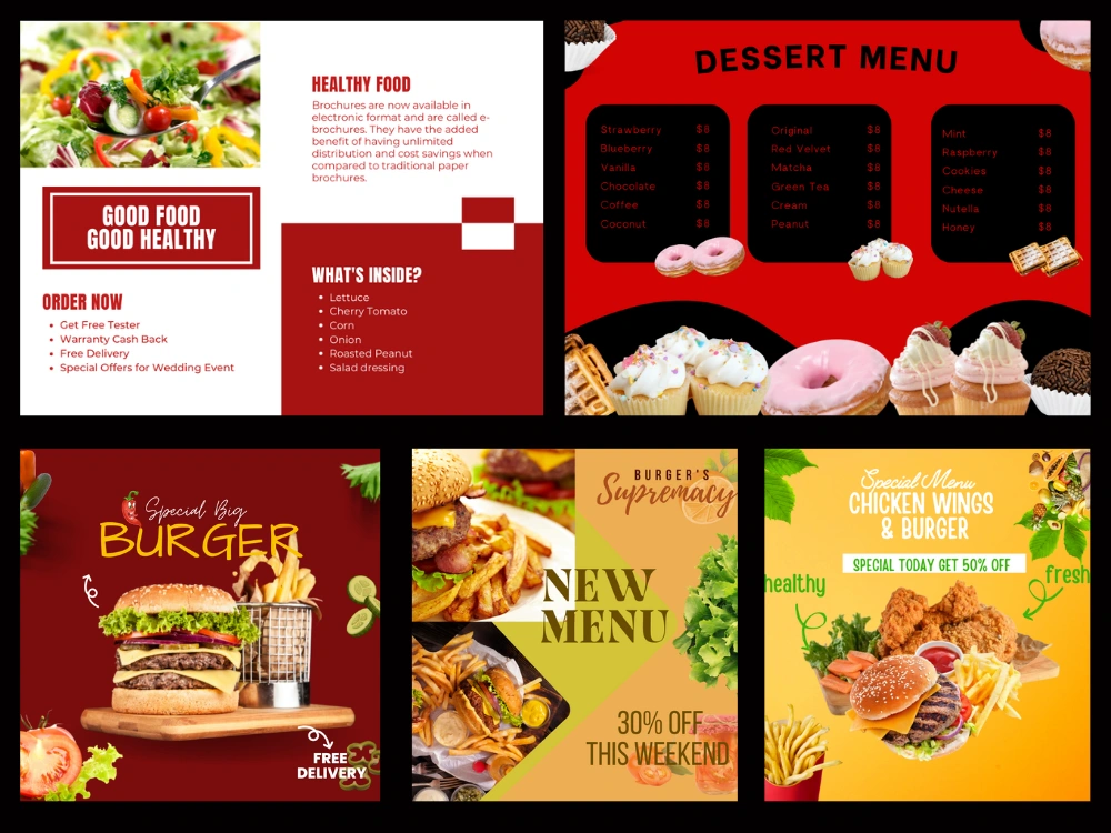 Eye-catchy food menu, restaurant menu and menu board design. | Upwork