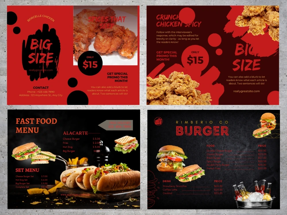Eye-catchy food menu, restaurant menu and menu board design. | Upwork