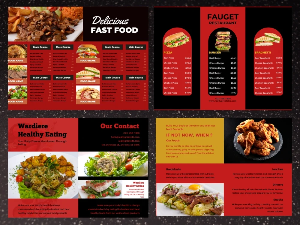 Eye-catchy food menu, restaurant menu and menu board design. | Upwork