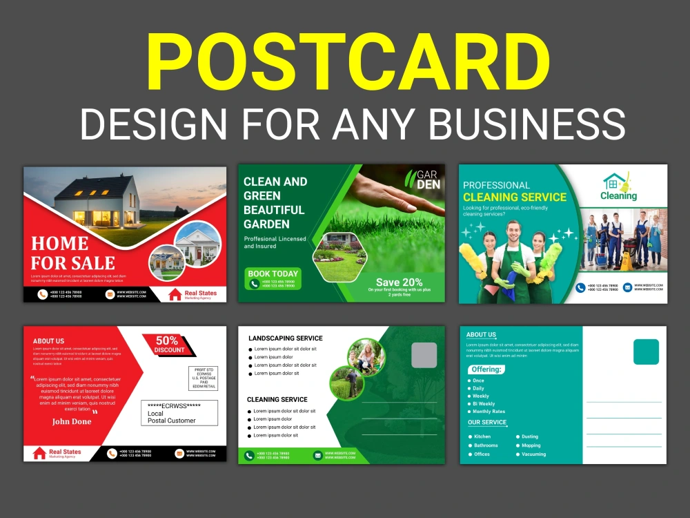 Eye-catching postcard, EDDM postcard design in 6 hours | Upwork