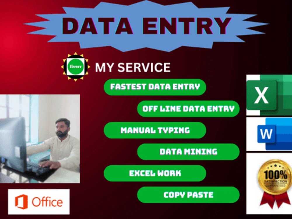 Data Entry, Data Mining, and Typing with 2 Years of experience | Upwork