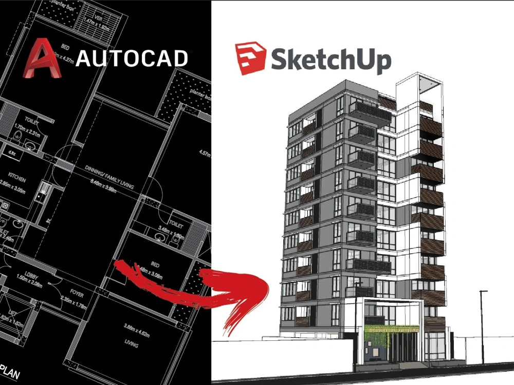 A professional 3D model of your architectural plan | Upwork